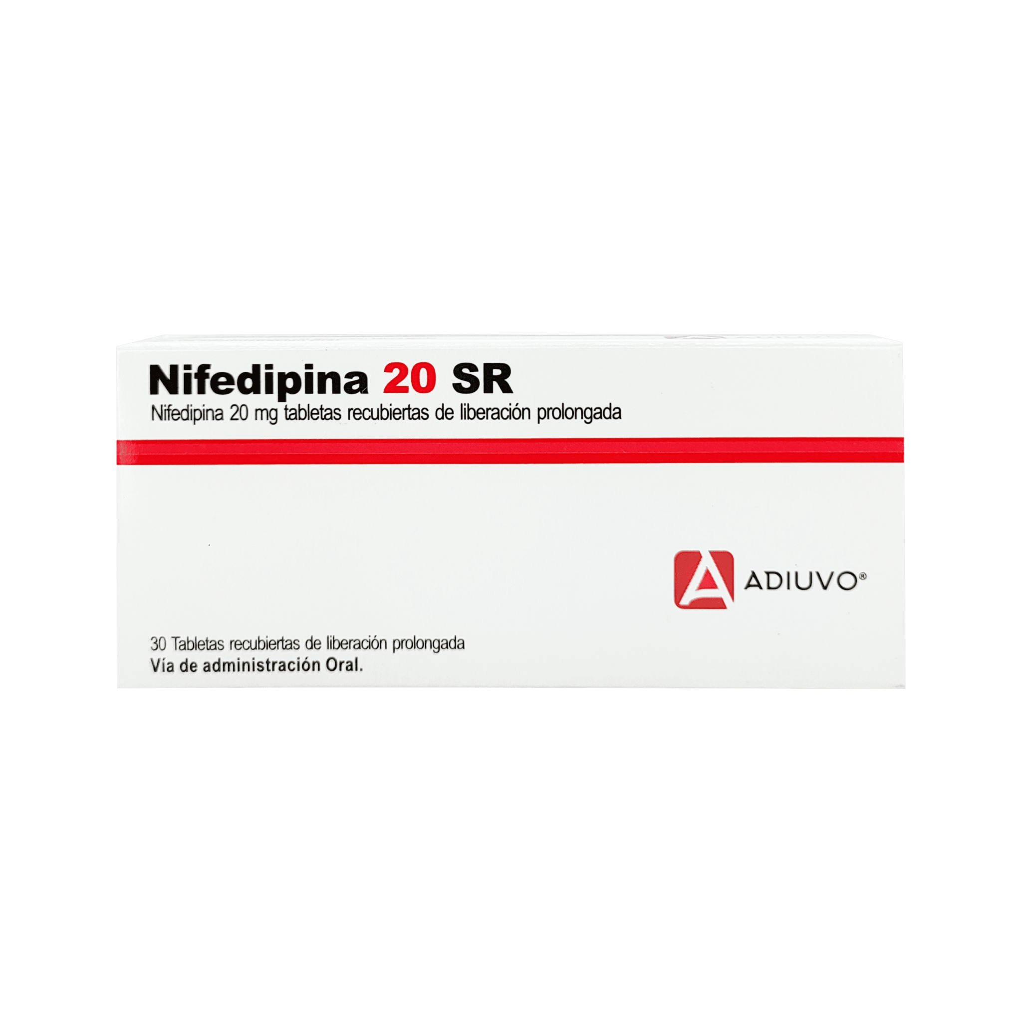 Nifedipina Adiuvo 20mg SR , 30 tabletas recubiertas – Apomedix