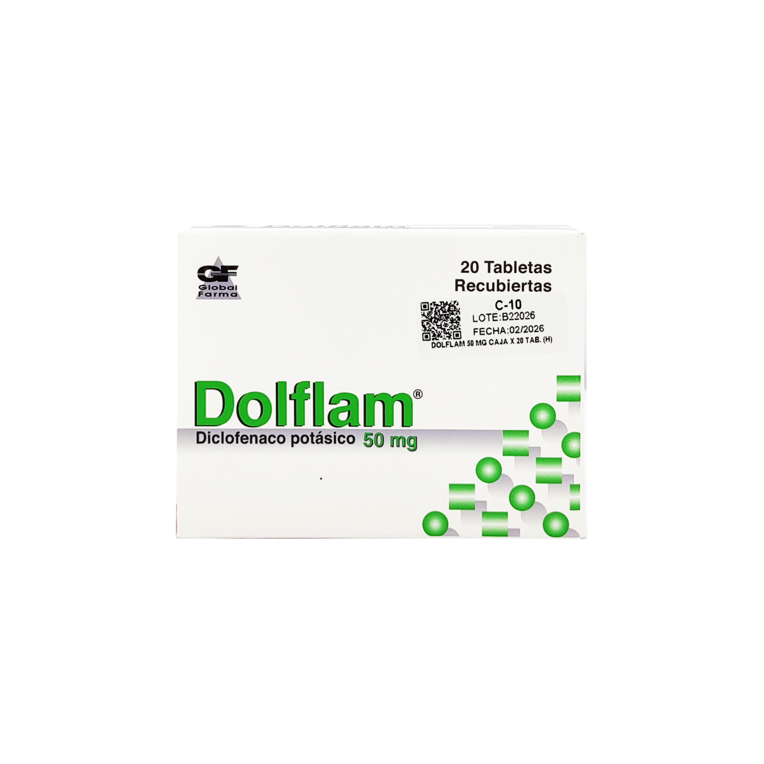 Dolflam 50mg, 1 de 20 tabletas – Apomedix
