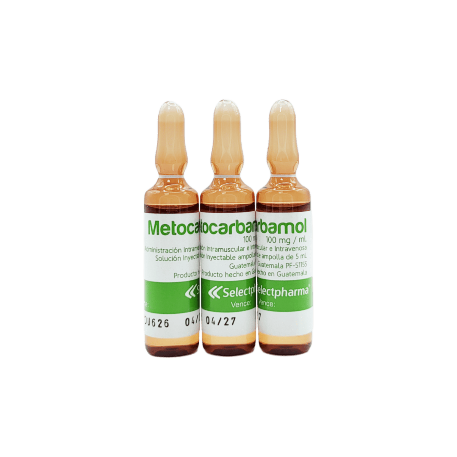 Metocarbamol Selectpharma I.V/I.M 100mg/ml , 1 de 3 ampollas – Apomedix