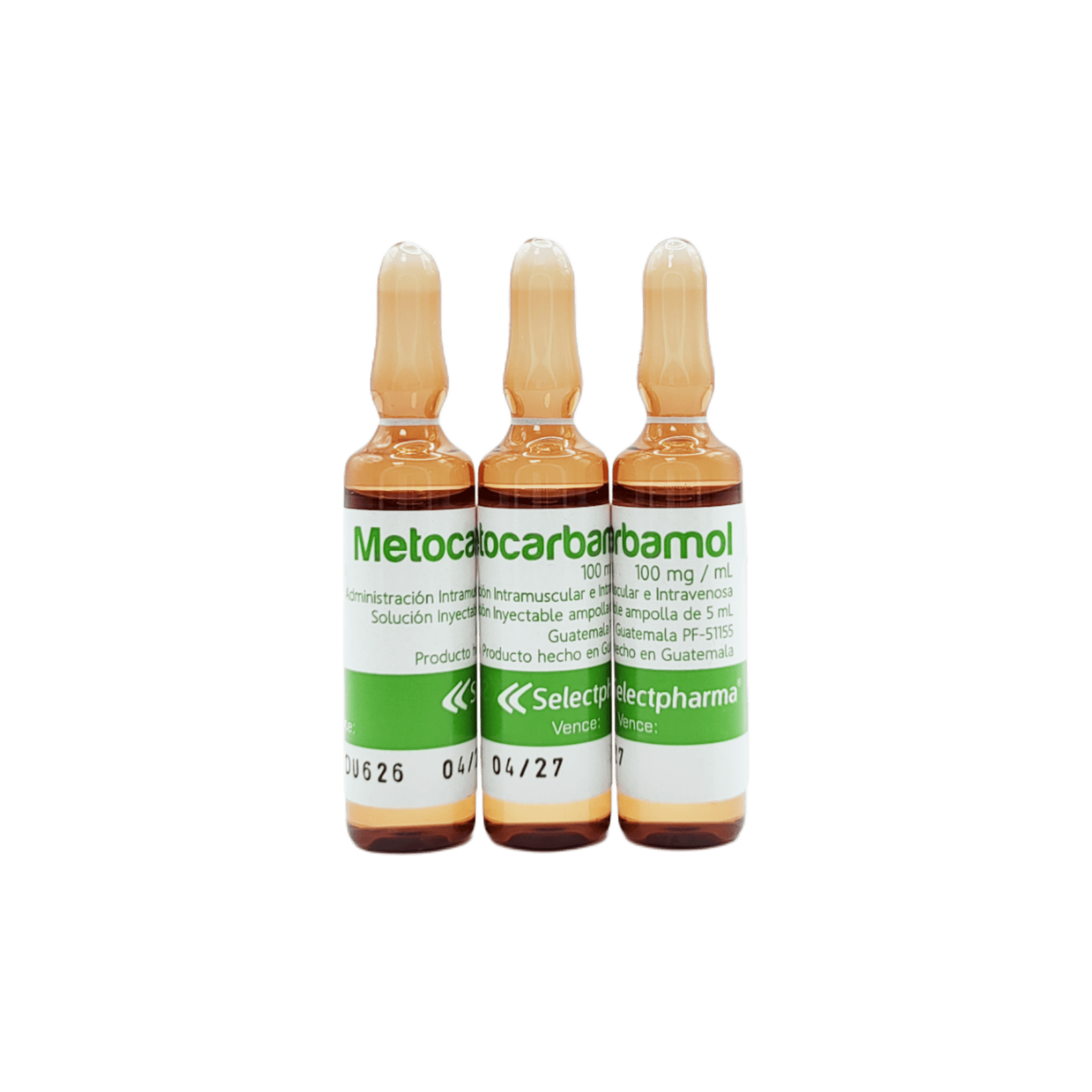 Metocarbamol Selectpharma I.V/I.M 100mg/ml , 1 de 3 ampollas – Apomedix