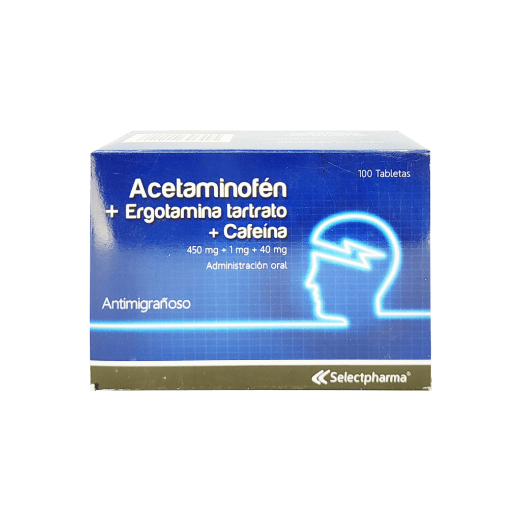 Acetaminofén+Ergotamina+Cafeina Selectpharma, 1 de 10 tabletas – Apomedix
