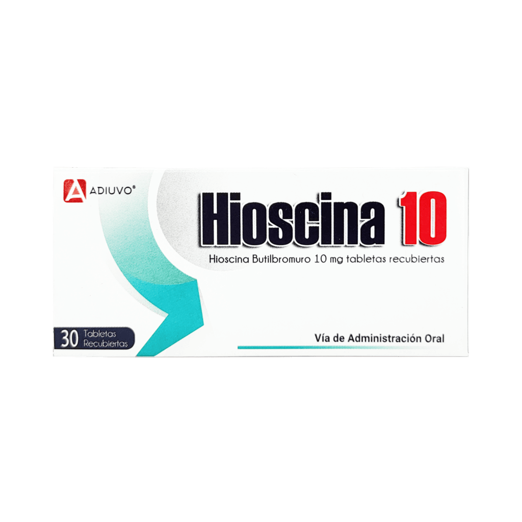 Hioscina 10mg Adiuvo, 1 de 30 tabletas recubiertas – Apomedix