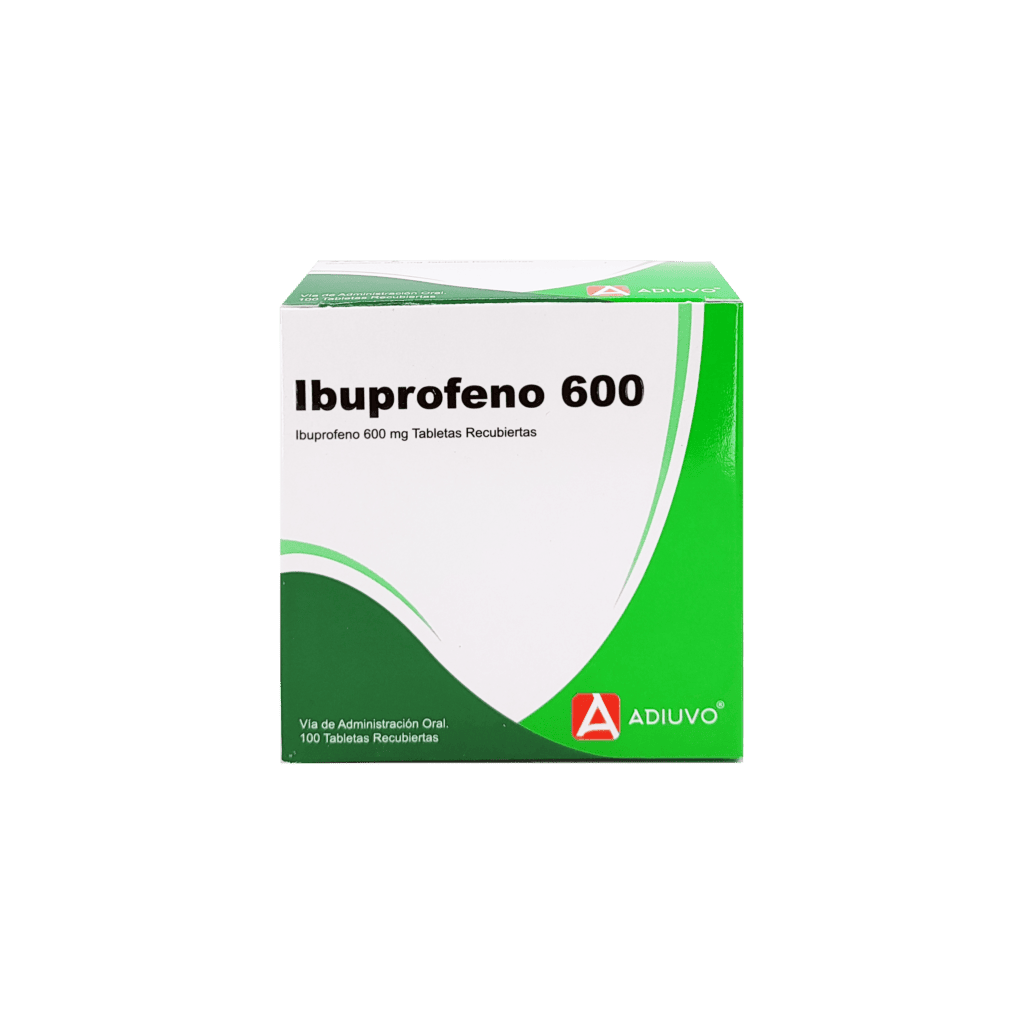Ibuprofeno Adiuvo 600mg , 1 de 100 Tabletas Recubiertas – Apomedix