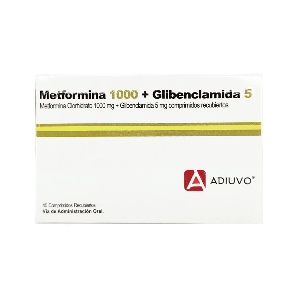 Metformina+Glibenclamida Adiuvo 1000mg/5mg , 40 Comp Recubiertos – Apomedix