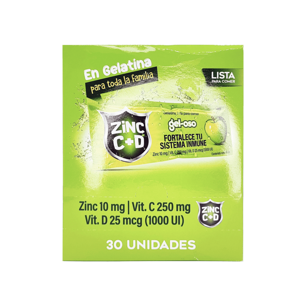 Vitamina C+Zinc+Vitamina D Gel Oso, 1 de 30 sobres – Apomedix