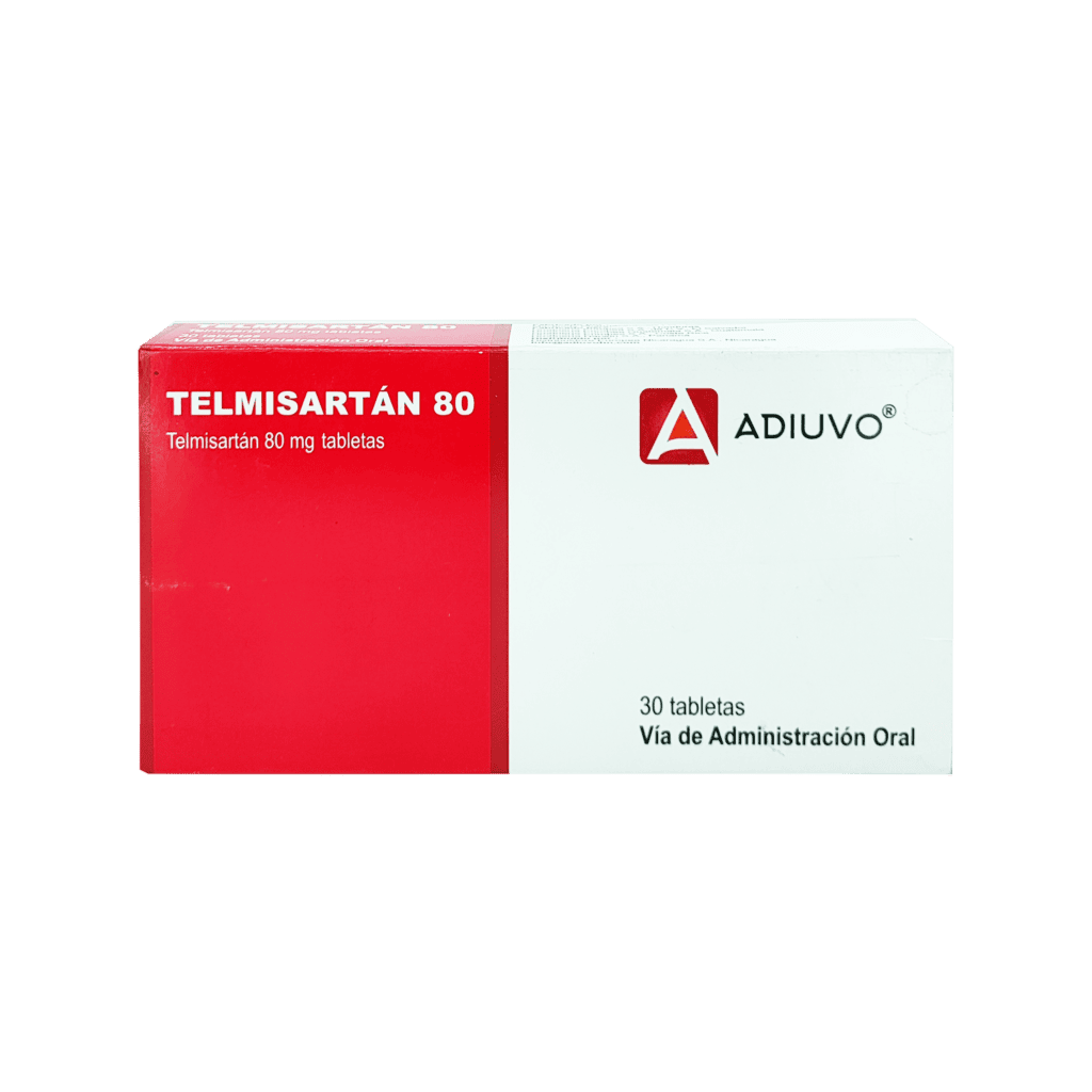 Telmisartan Adiuvo 80mg, 30 tabletas – Apomedix