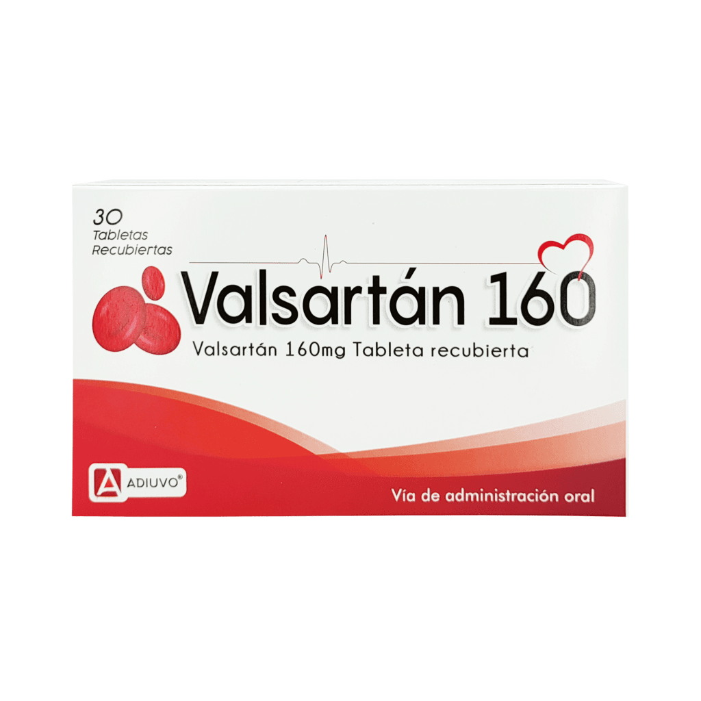 Valsartán 160mg Adiuvo, 30 tabletas – Apomedix