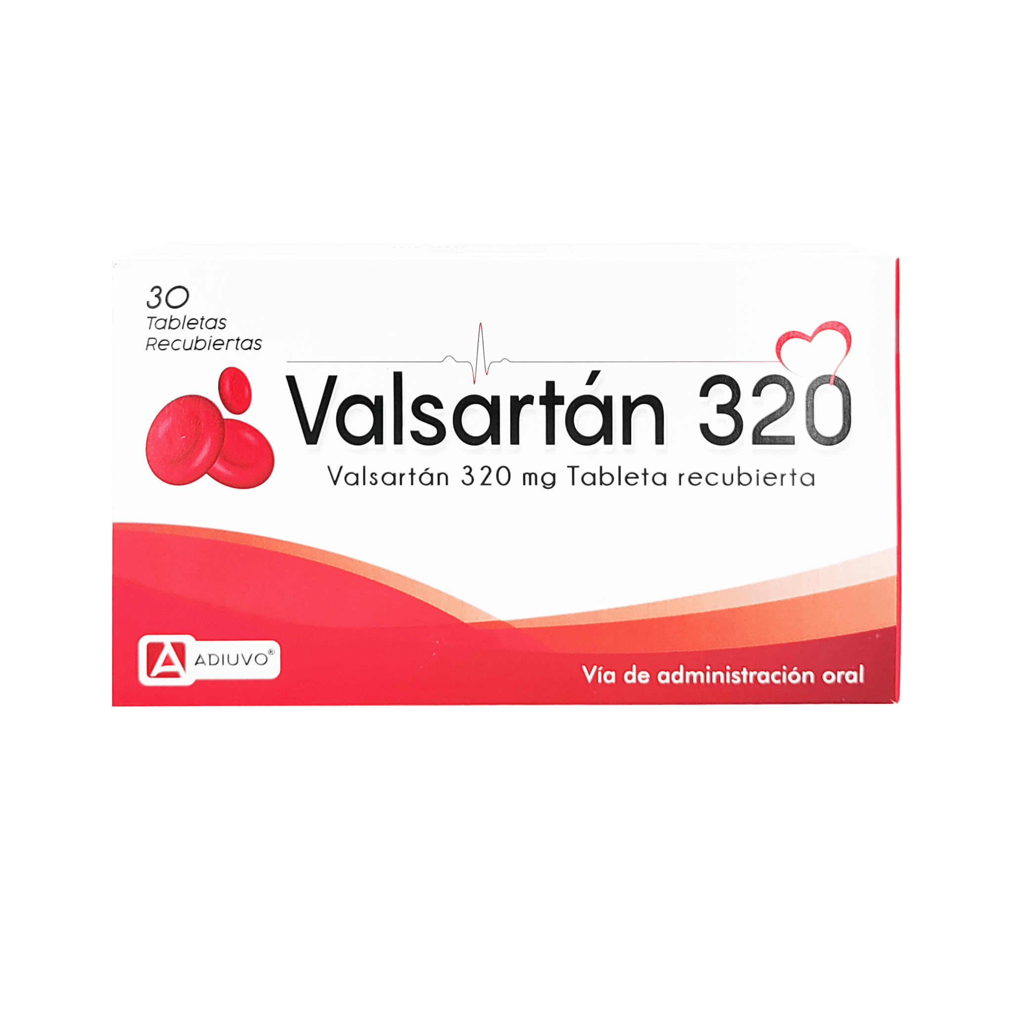 Valsartán 320mg Adiuvo, 30 tabletas – Apomedix