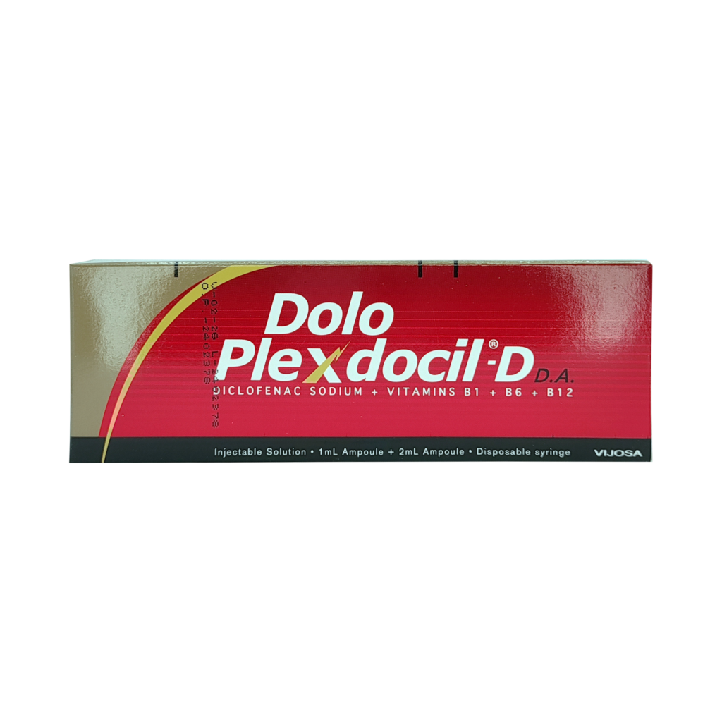Dolo Plexdocil D inyectable, kit 2 ampollas – Apomedix