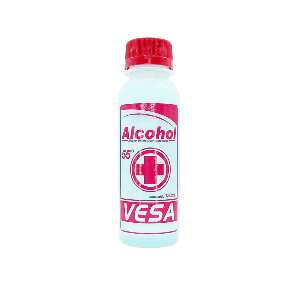 Alcohol Etilico Vesa 55%, frasco 120ml – Apomedix
