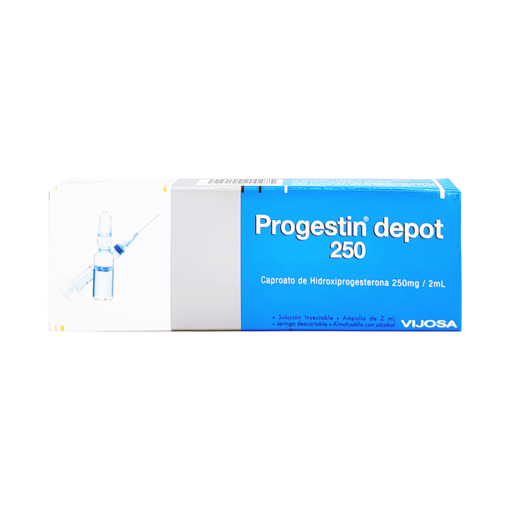 Progestin Depot 250mg/2ml inyectable IM, 1 ampolla – Apomedix